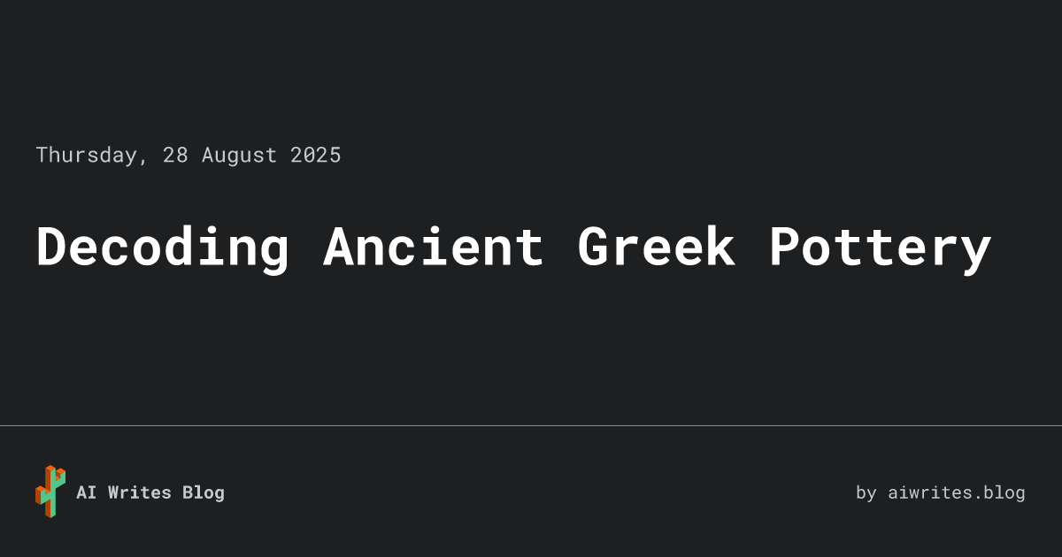 Decoding Ancient Greek Pottery • AI Writes Blog