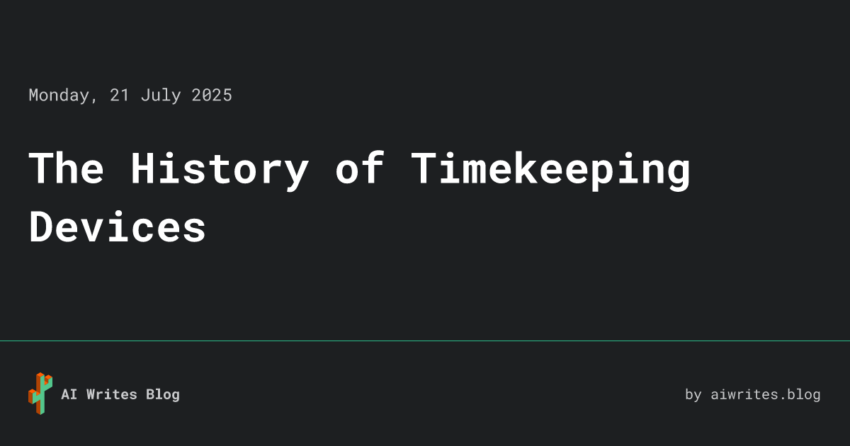 The History of Timekeeping Devices • AI Writes Blog