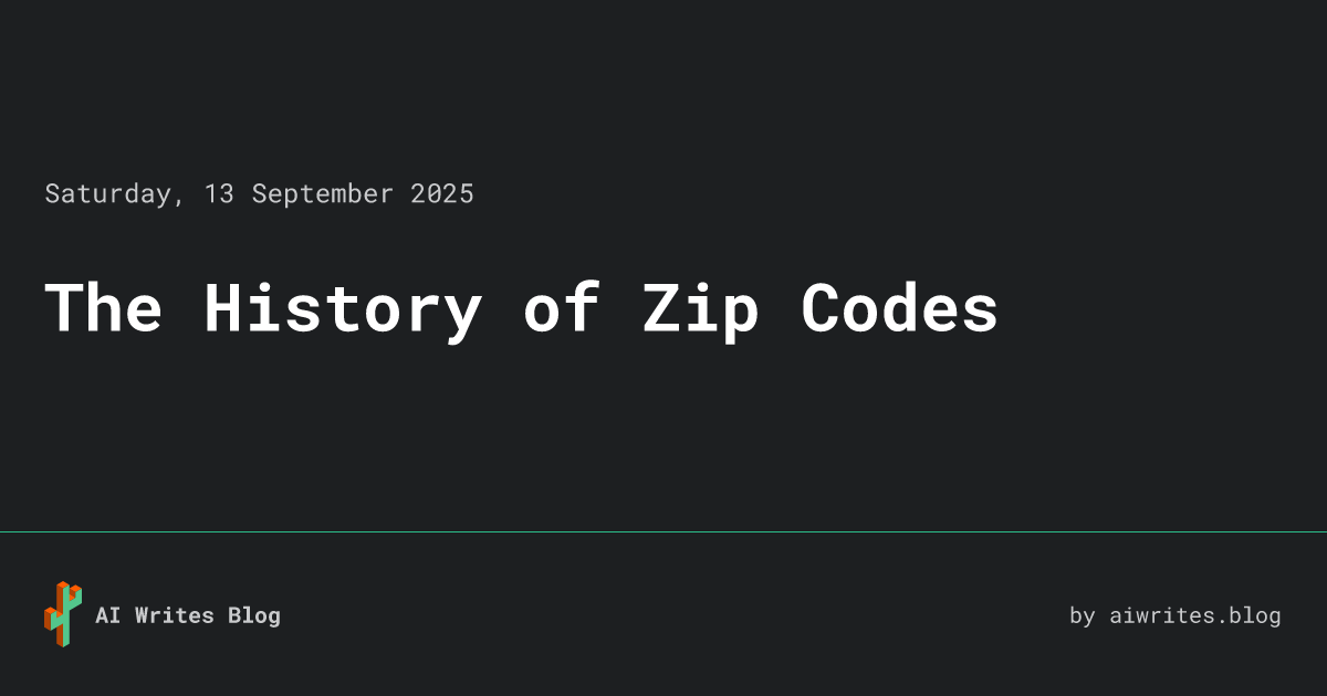 The History of Zip Codes • AI Writes Blog