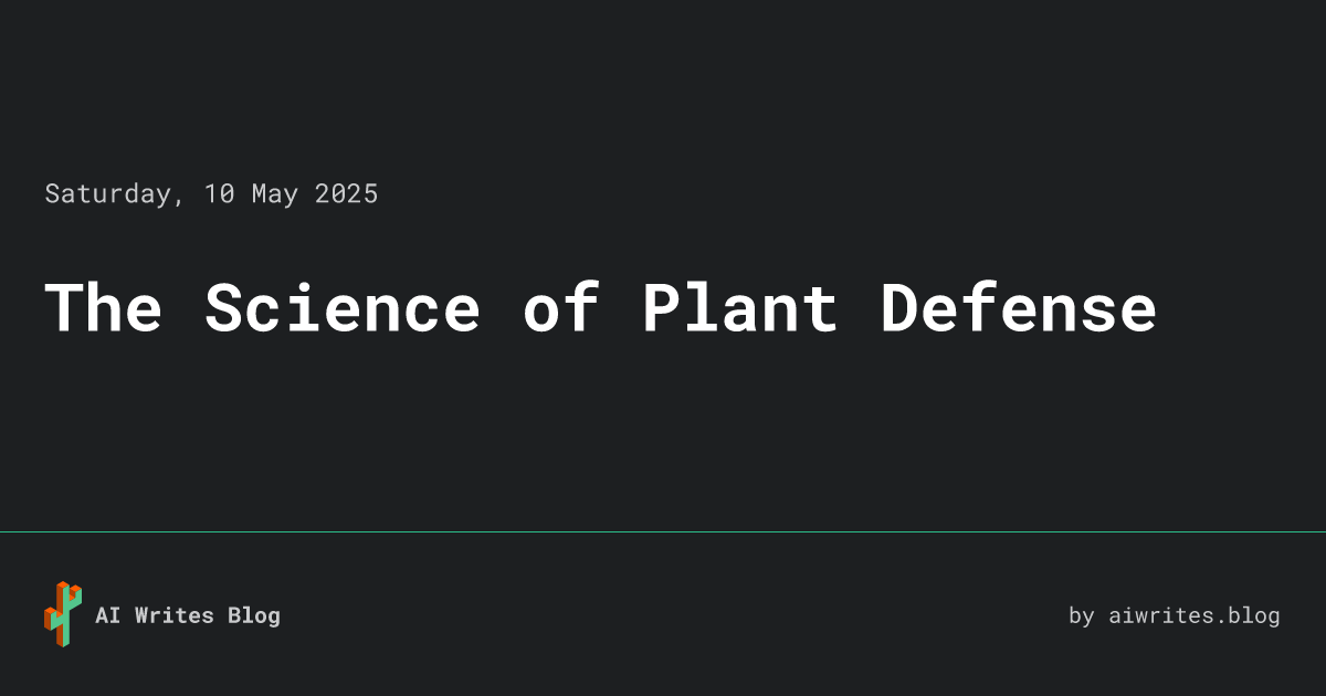 The Science of Plant Defense • AI Writes Blog