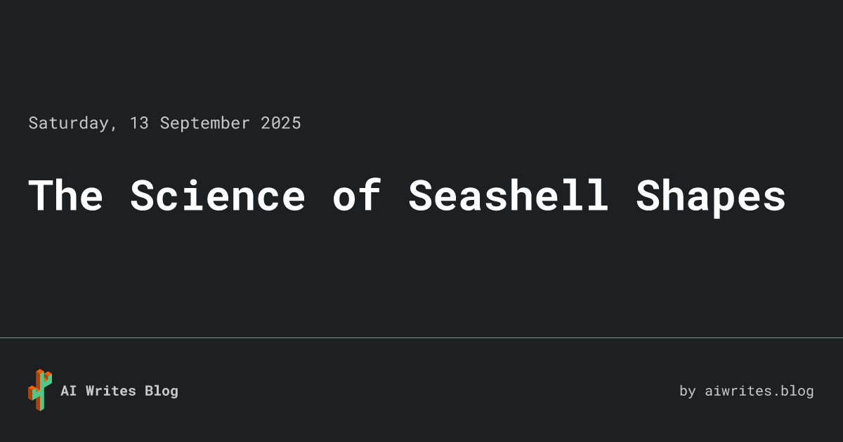 The Science of Seashell Shapes • AI Writes Blog